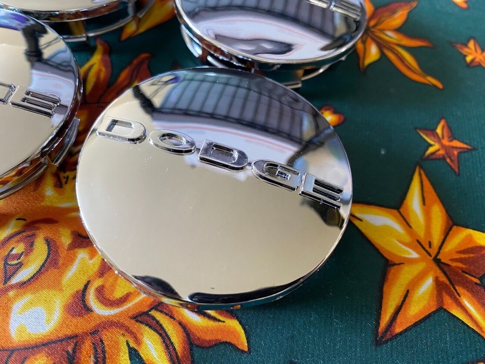 4 pieces Chrome 2.5" Wheel Center Caps for Dodge Charger Challenger ...