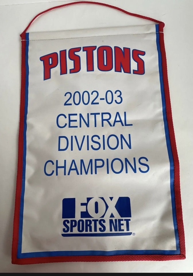 Detroit Pistons 2002-03 Central Division Champions Hanging Banner-Fox ...