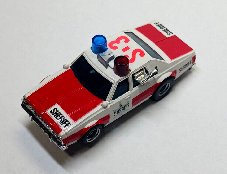 Aurora/AFX Magnatraction Chevy S-3 Sheriff car with overhead lights ...