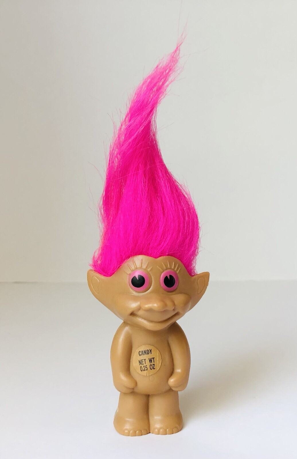 Vintage 1990 Topps TROLL FAMILY Candy Container 3” HOT PINK Troll Doll ...