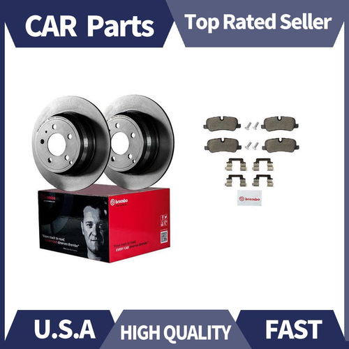 Rear Brembo Brake Rotors & Ceramic Brake Pads Kit For 2010-2016 Land ...