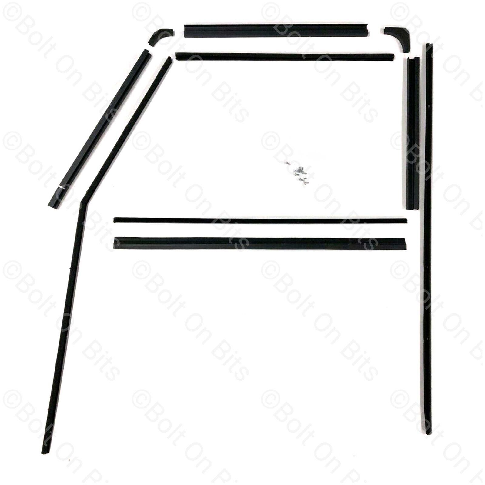 2 Front Door Window Channel Felt Guide Seal Kit Defender 90 & 110 1987 ...