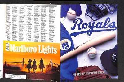 MAY 26, 1996 TEXAS RANGERS @ KANSAS CITY ROYALS SCORECARD, SCORED | eBay
