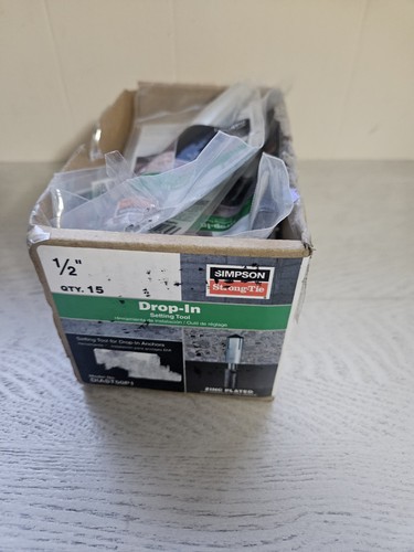 NEW 14 Simpson 1/2" Drop-In Setting Tools Zinc Plated for Anchors ...