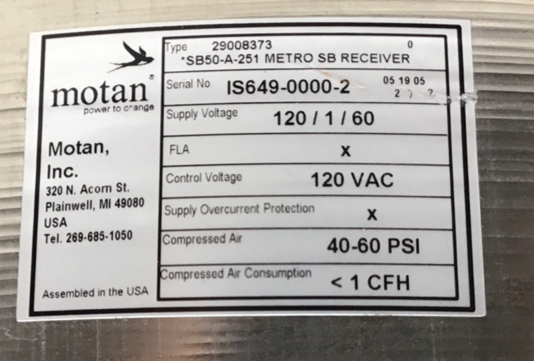 Motan SB50-A-251 Filterless Vacuum Receiver (MEZ) | eBay