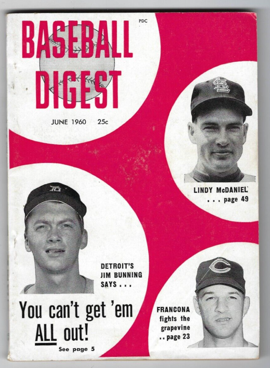 1960 JUNE Baseball Digest magazine Bunning Detroit Tigers Francona ...