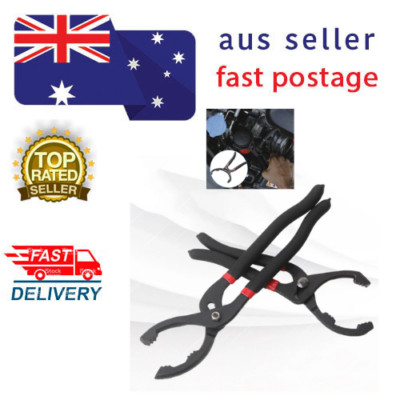 2Pcs UNIVERSAL LONG HANDLE GRIP OIL FILTER PLIERS Adjustable Oil Filter ...
