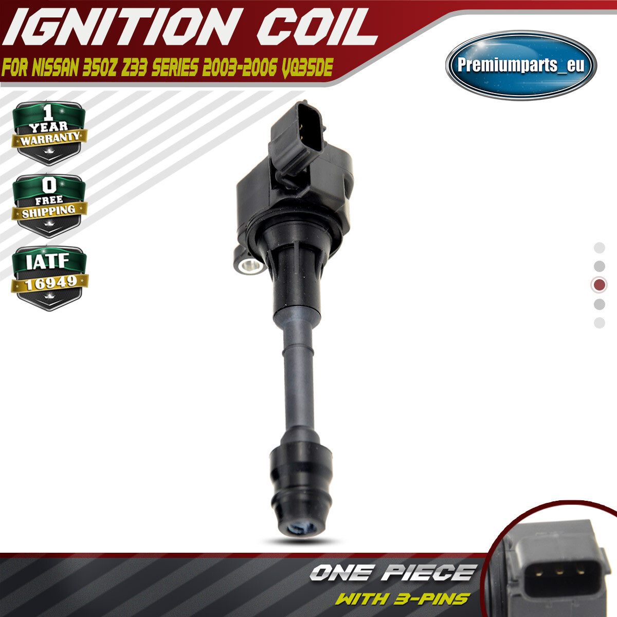 Ignition Coil for Nissan 350Z Z33 3.5L V6 VQ35DE 22448-AL615 2003-2006 ...