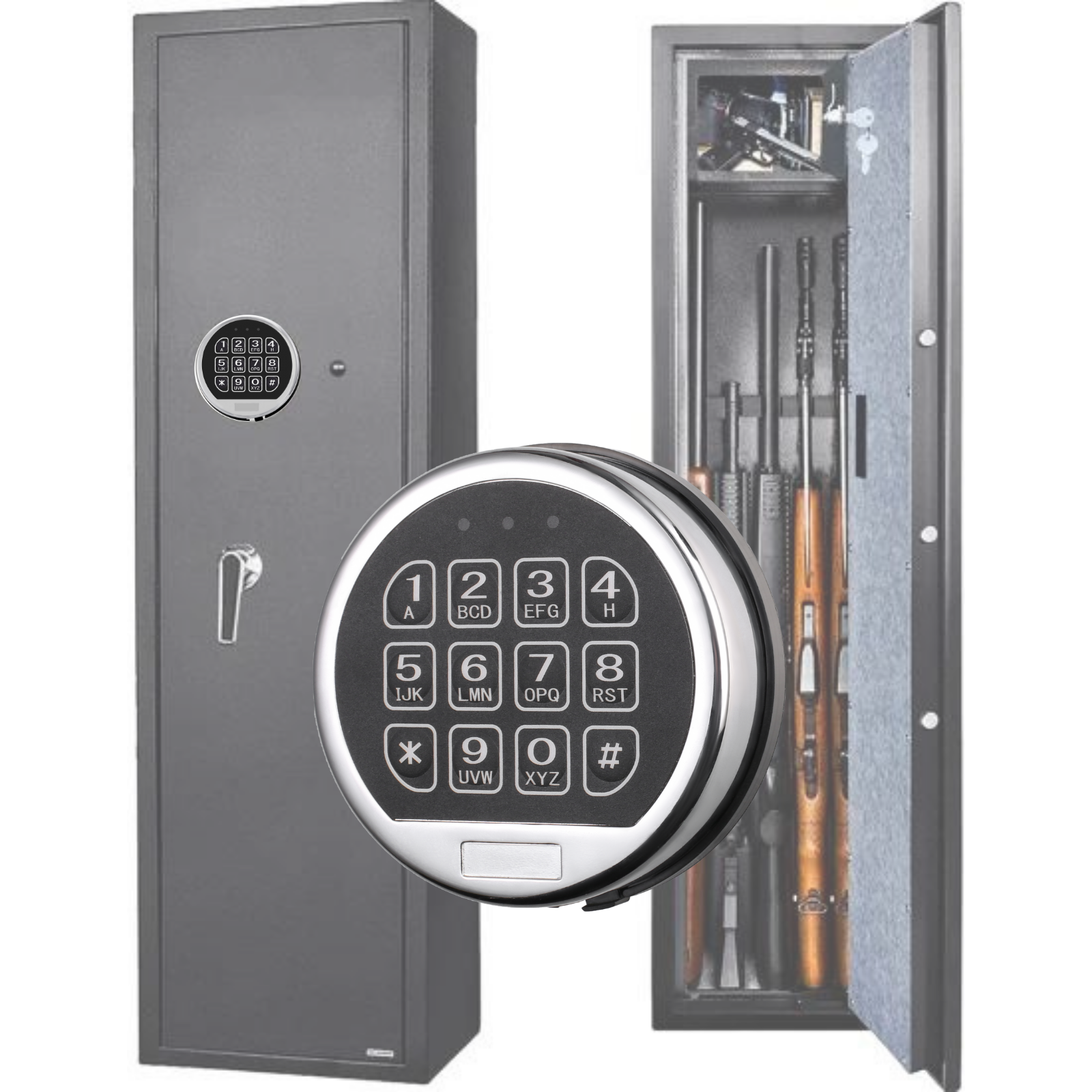 Gun Safe Lock Replacement with Solenoid Lock W/ Chrome Keypad Safe ...