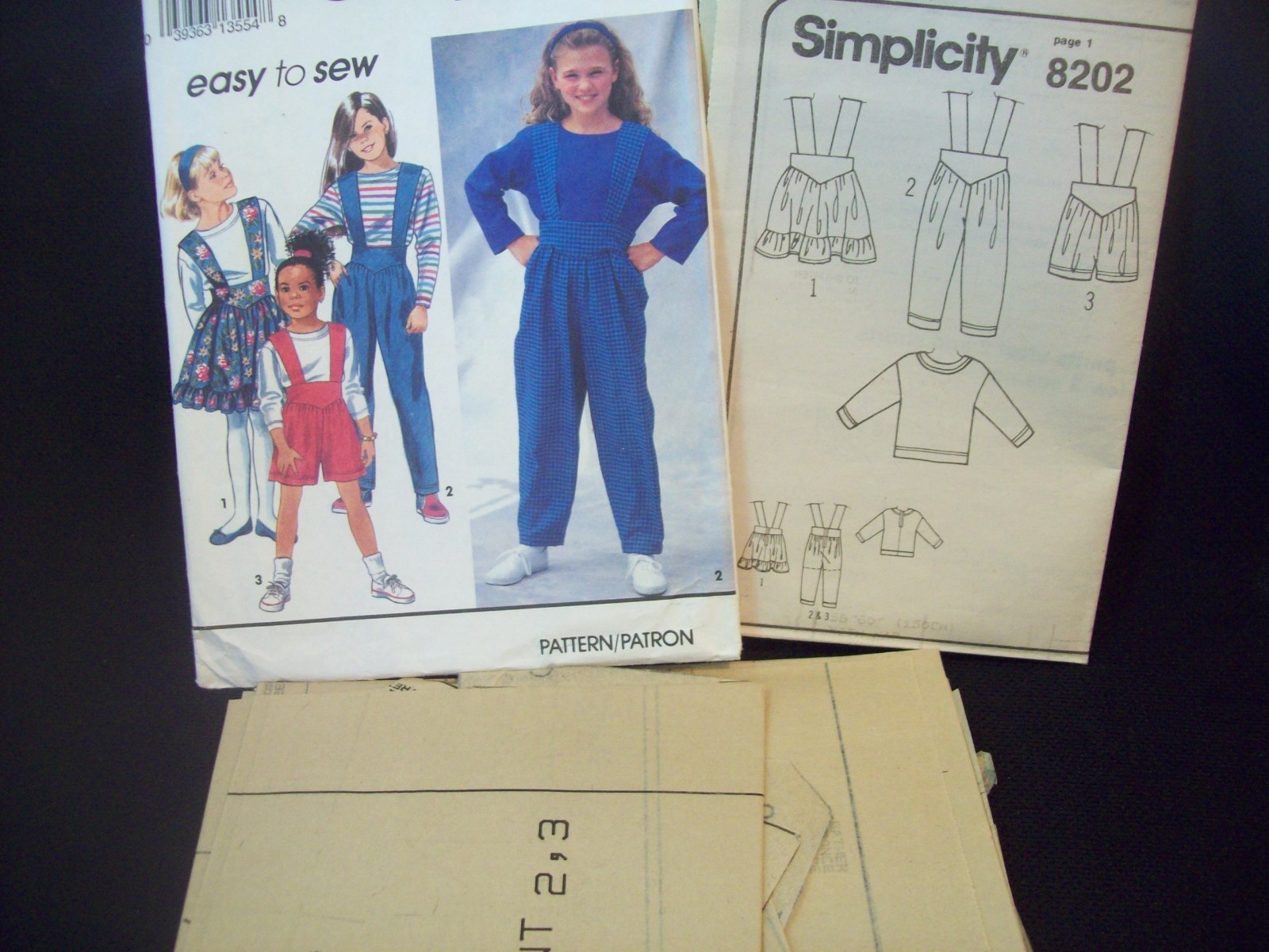 Vintage Simplicity Pattern 8202 Suspender Jumpsuit Two Lengths & Top ...