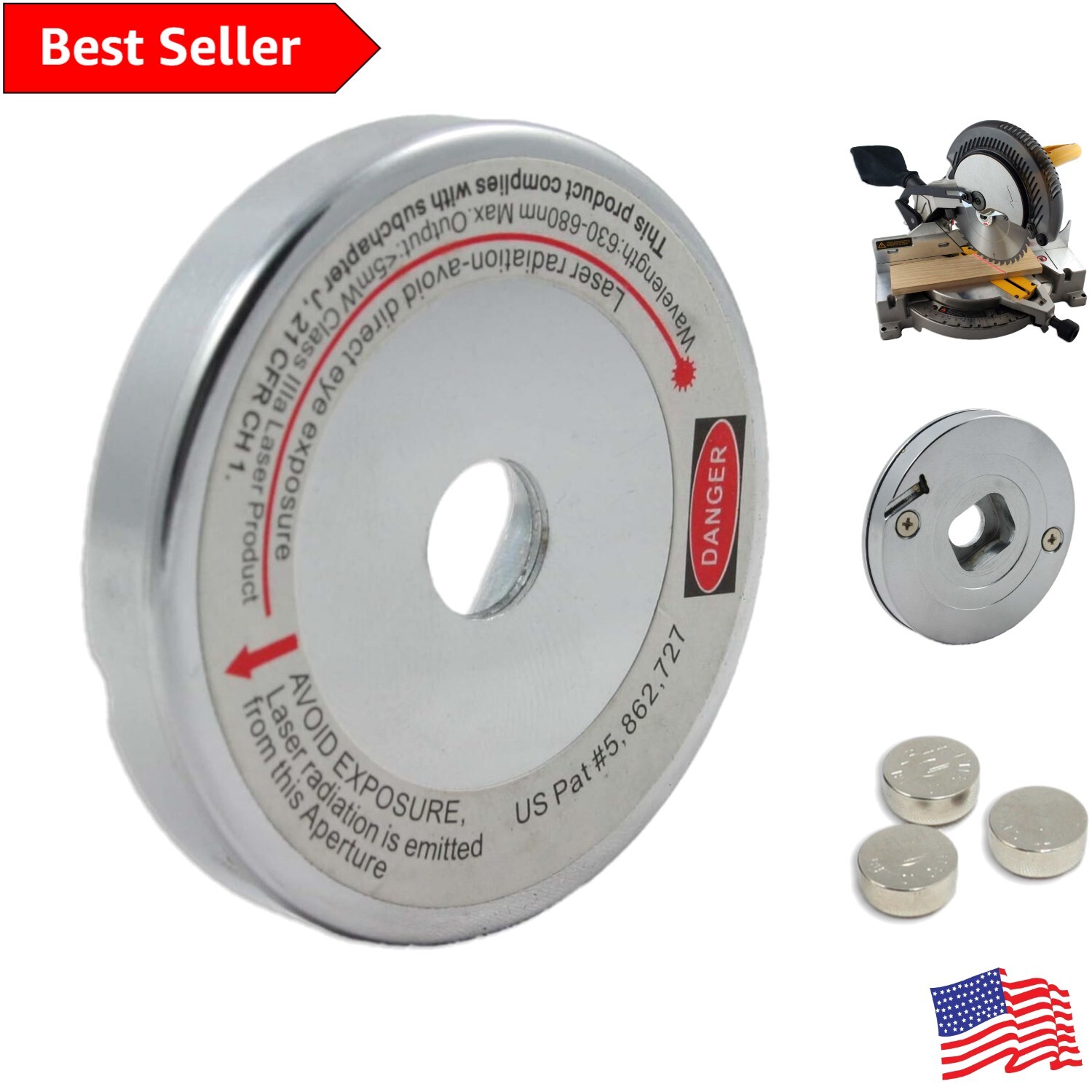 Brighter Laser Line Guide for Miter & Portable Saws - Enhanced Safety ...