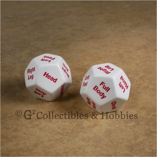 NEW Pair of Critical Location D12 Body Hit Gaming Dice RPG D&D 28mm | eBay
