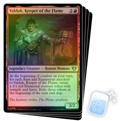 FOIL VALDUK, KEEPER OF THE FLAME X4 Commander Masters Magic MTG MINT ...