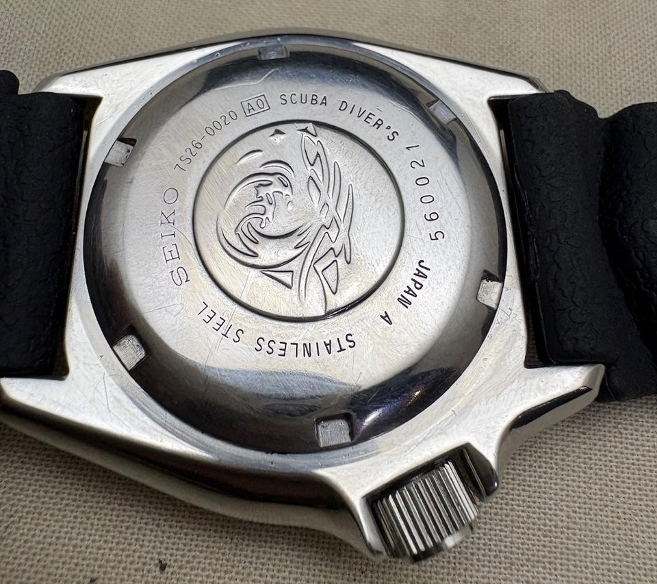 Seiko Diver Watch Black Boy 7S26-0020 Automatic 42mm 44mm Vintage Japan ...