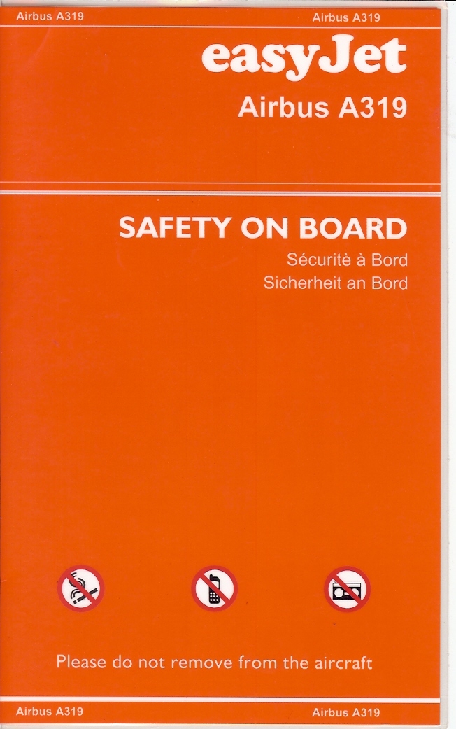Safety Card - easyJet - A319 - c2003 (SC247) | eBay