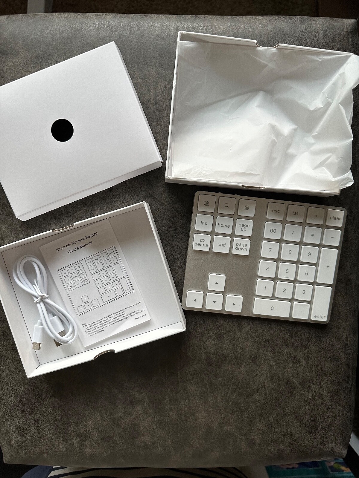 Bluetooth Digital Keyboard Slim Design Rechargeable Wireless Number ...