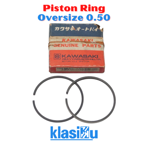 Kawasaki GTO 110 KH110 KH 110 Piston Anello Oversize 0.50 Nos Genuine ...