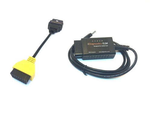 Diagnostics ELM OBD2 cable Yellow Adapter Multiecuscan 500 Punto Mito Giulietta | eBay