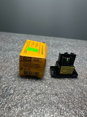 Hubbell H320B Connector, Iec-320 Inlet, 20A 250V, Screw, Black | eBay
