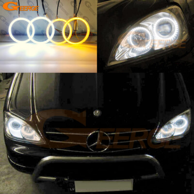 For Mercedes Benz M Class W163 ML A/W Switchback Turn Signal Led Angel ...