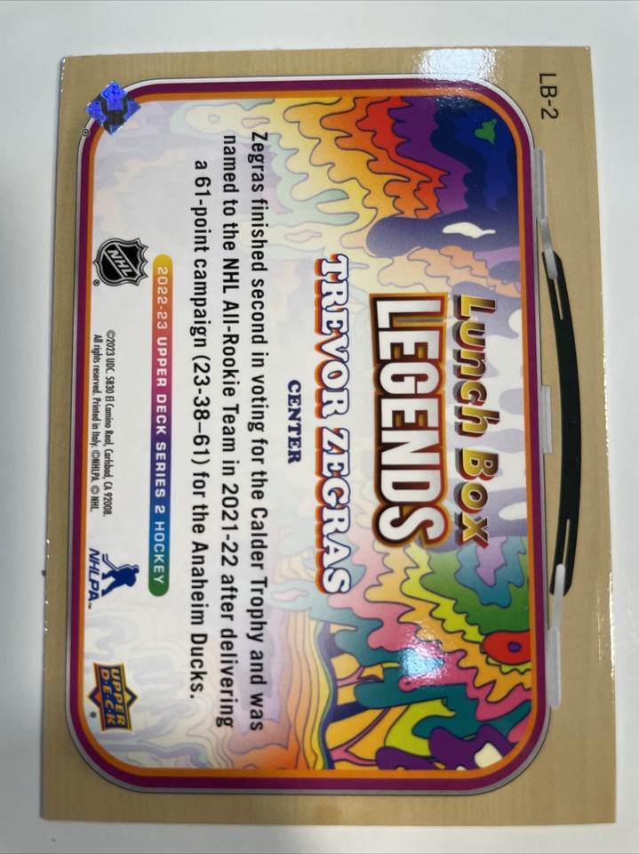 2022-23 Upper Deck Series 2 Lunch Box Legends Trevor Zegras | eBay