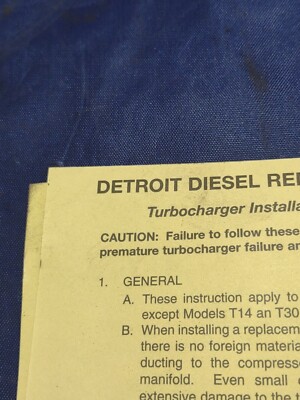 GENUINE OEM DETROIT DIESEL 8929529 TURBOCHARGER INLET GASKET DDE8929529 ...