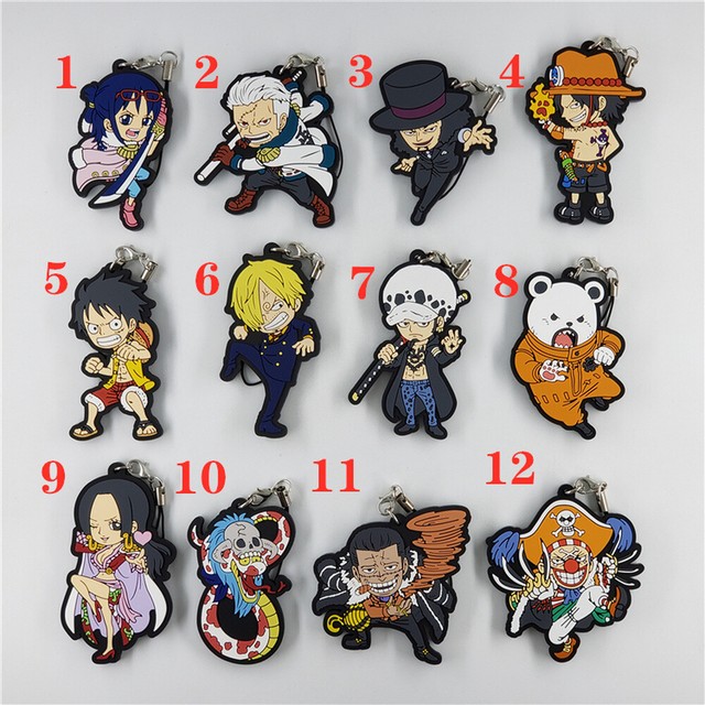 Anime ONE PIECE Rubber Keychain Key Ring straps cosplay | eBay