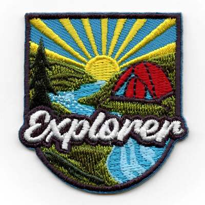 Explorer Outdoor Experience Badge Patch Travel Nature Vacation ...
