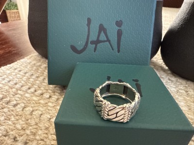 JAI by John Hardy Sterling Silver Basketweave Wide Band Ring Size 8 | eBay