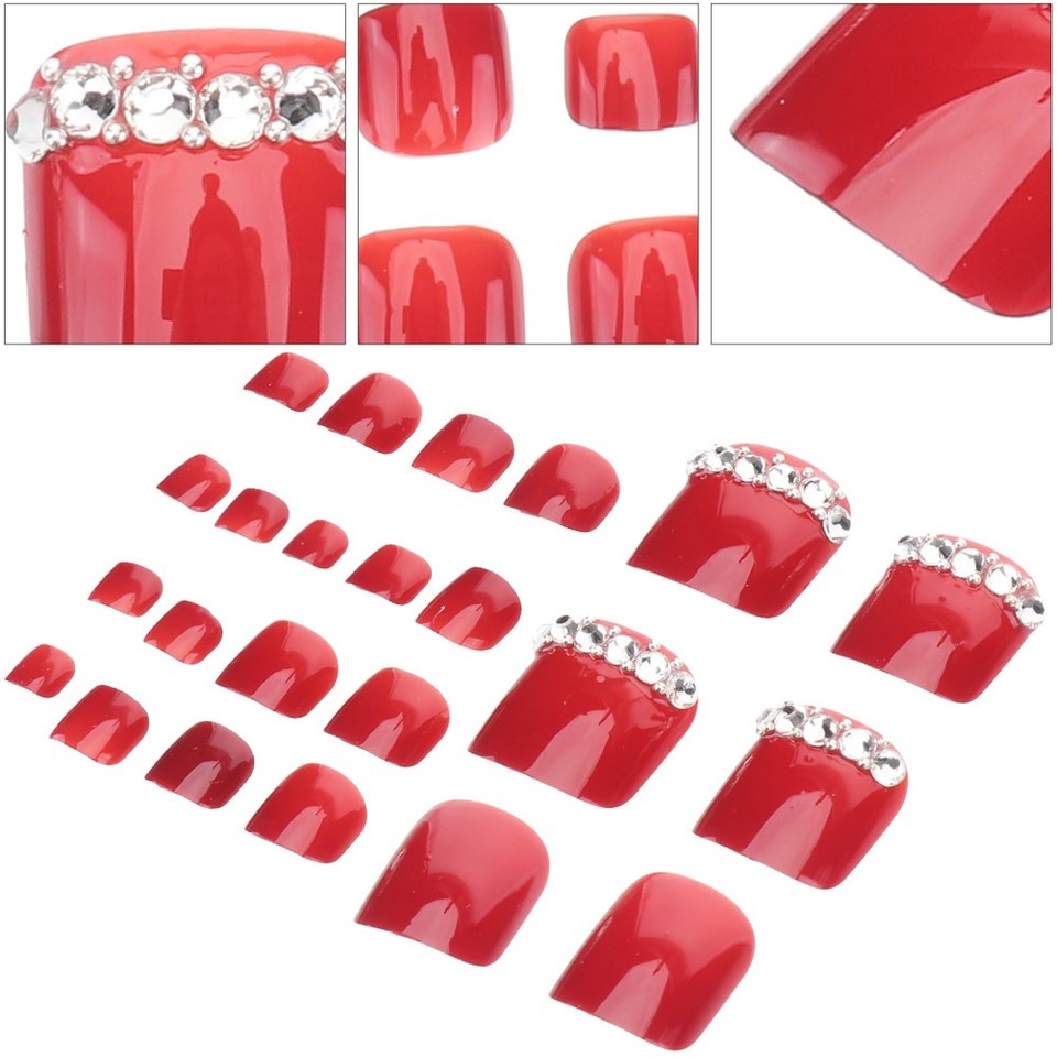 2 Sets Artificial Toe Nails Fake Toenail Tips for Women Manicures ...