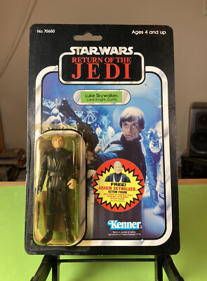 Vintage Kenner Star Wars Luke Skywalker Jedi Figure Card 79 Back MOC ...