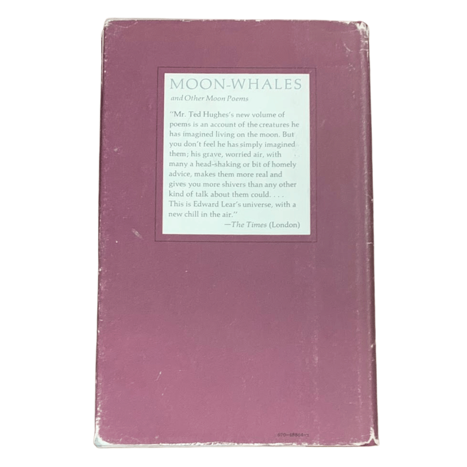 Nancy Willard, Ted Hughes / Moon-Whales and Other Moon Poems Signed 1st ...