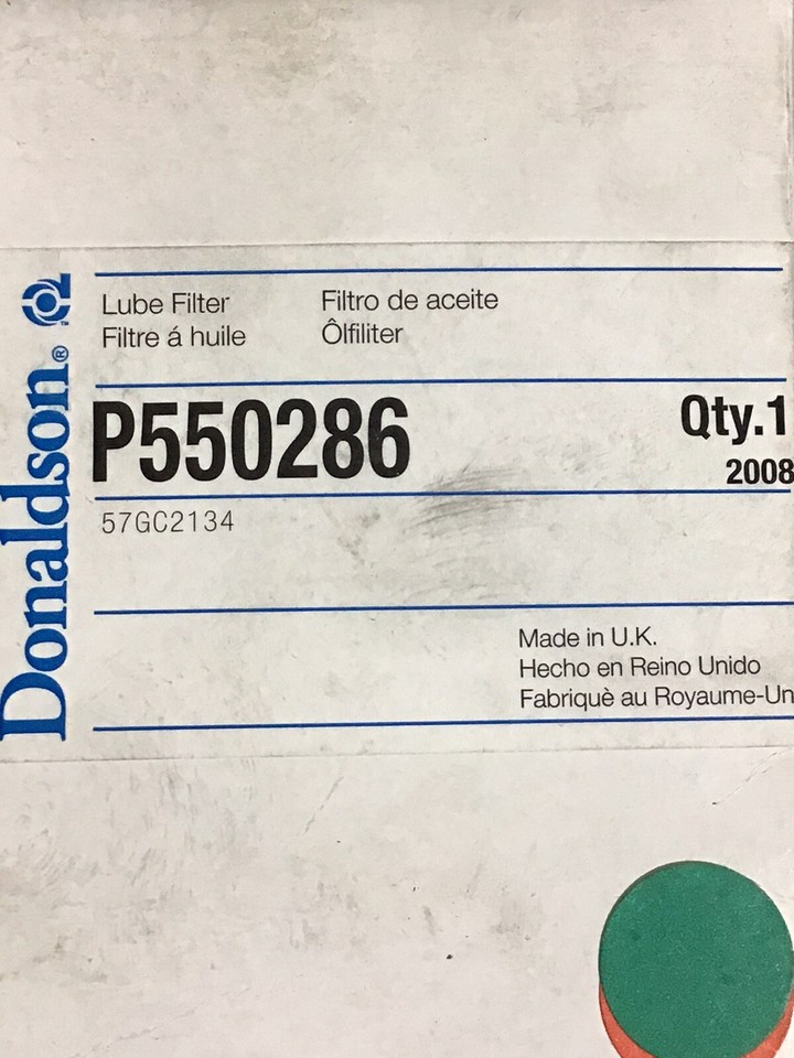 Donaldson P550286 Lube Filter Cartridge | eBay