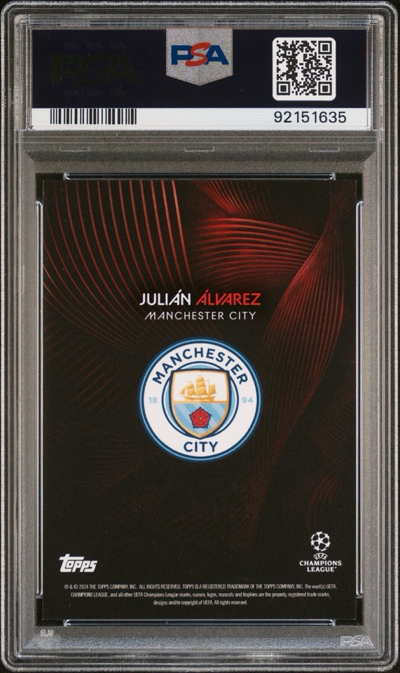 2023-24 Topps Knockout Julian Alvarez Red Auto 6/10 PSA 9 | eBay