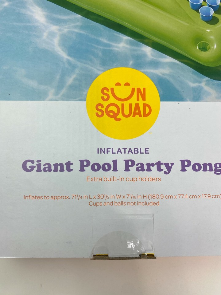 Sun Squad Giant Pool Party Pong Inflatable Float Summer Fun Game NEW | eBay