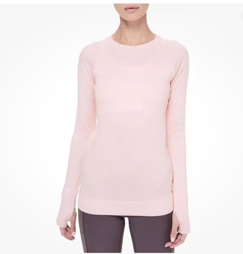 Lululemon Women’s Rest Less Pullover Blissful Pink Textured Base Layer ...
