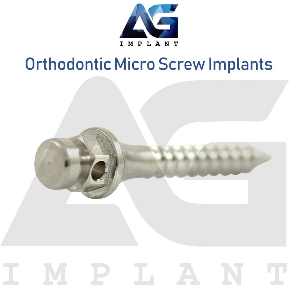 5 Dental Self Drilling Orthodontic Micro Screw Titanium Sterile 2mmx8mm ...