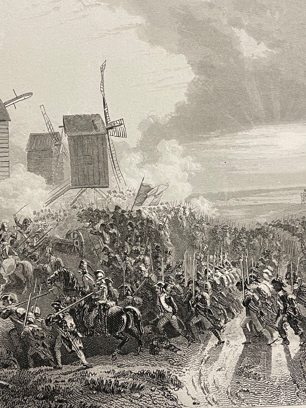 Revolution French Battle Mouscron (1794) Xixth France Belgium Moulin ...