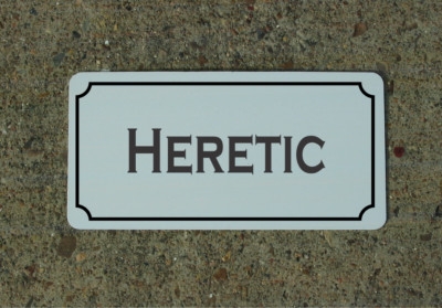 Heretic Metal Sign | eBay