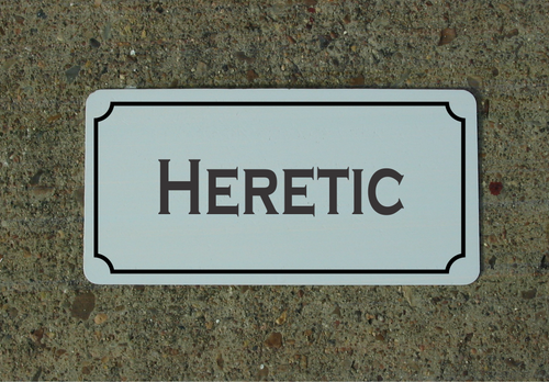 Heretic Metal Sign | eBay