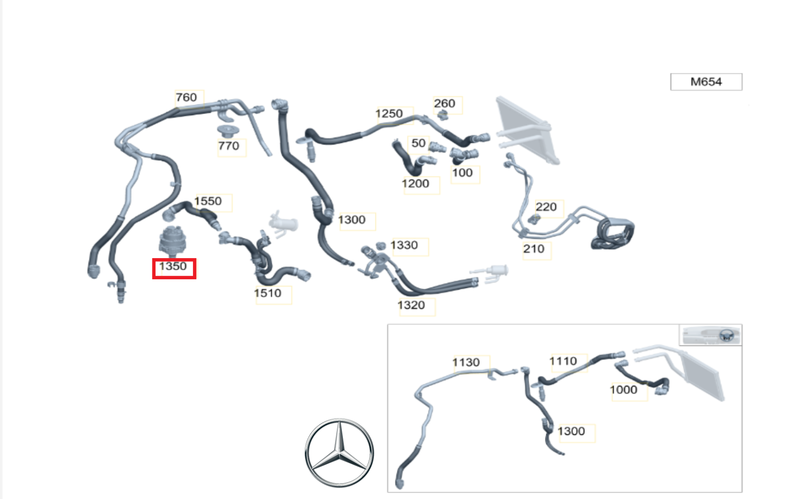 Original Mercedes-Benz A0005003101 Water Pump, Cooling C190 R190 W205 ...