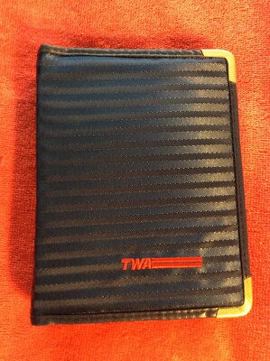 TWA ZIP CASE NOTEBOOK ADDRESS BOOK CALCULATOR PEN PAD PENCIL LUGGAGE ...