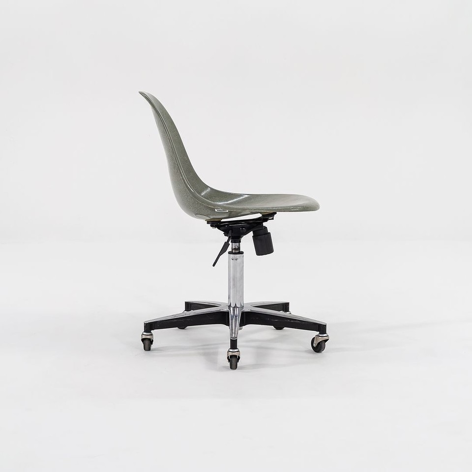 2010s Modernica Eames Fiberglass Side Shell Chairs w/ Rolling Bases 2x ...