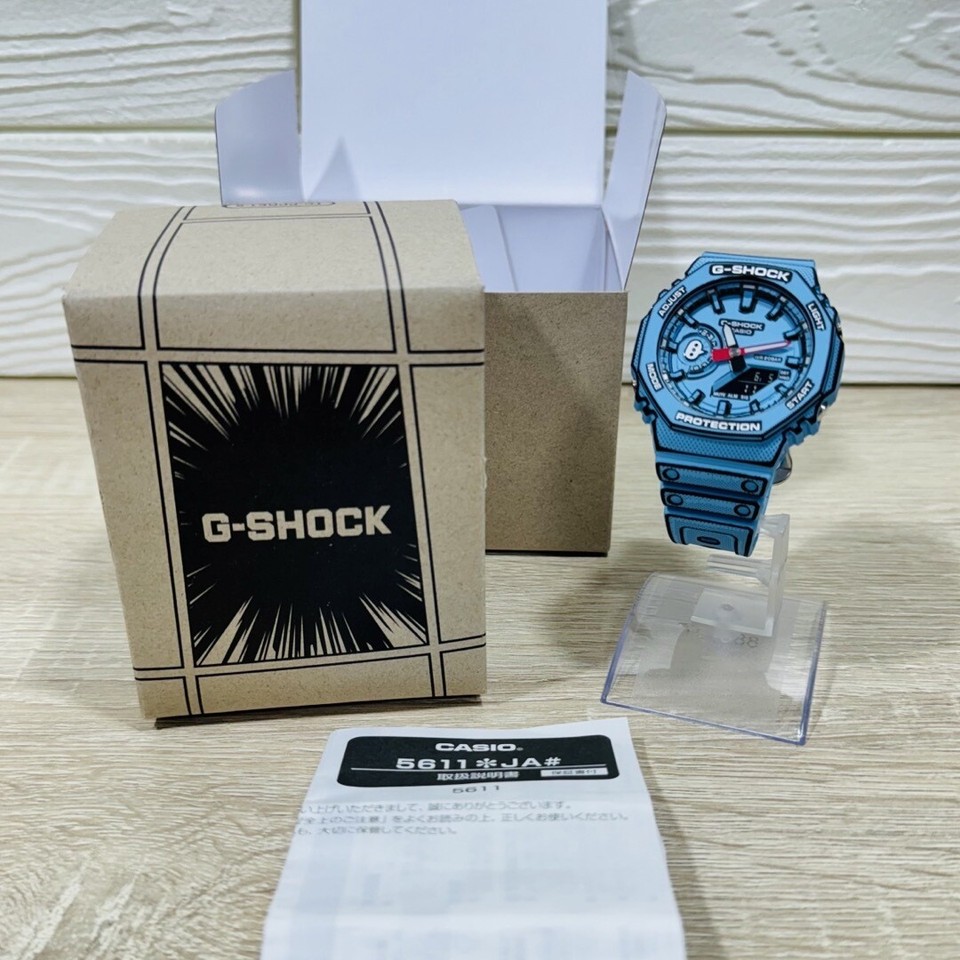 NEW GA-2100 G-SHOCK MANGA THEME GA-2100MNG-2AJR Sky blue Fast shipping ...