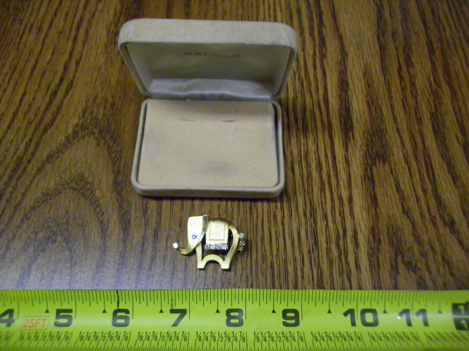 VINTAGE 1970S REPUBLICAN ELEPHANT RHINESTONE GOLD MET… - Gem