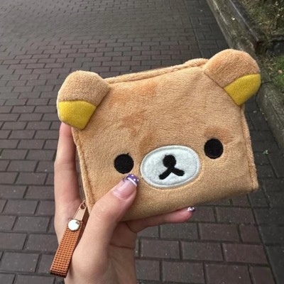 Folding Plush Wallet Cartoon Card Case Cute Coin Purse Friend's Gift | eBay
