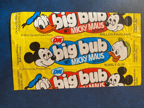 OK BIG BUB bubble gum MICKY MAUS Walt Disney GERMANY | eBay