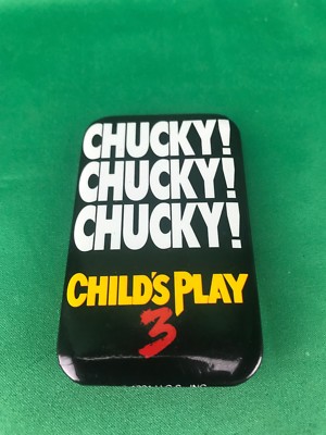 VINTAGE PROMO PIN BUTTON - CHILDS PLAY 3 - CHUCKY BRAD DOURIFF HORROR ...