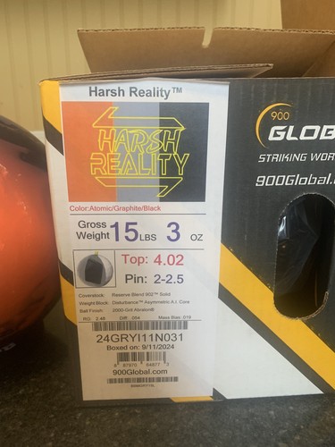 15# NIB 1st Q 900 Global Harsh Reality Solid Bowling Ball 2-2.5 Pin 4. ...