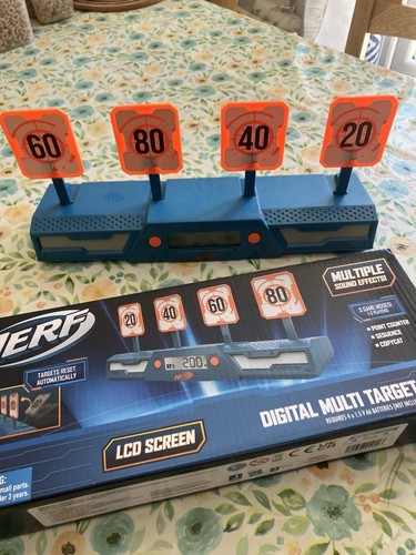 Great condition, in box. NERF gun Digital Multi target - battery ...